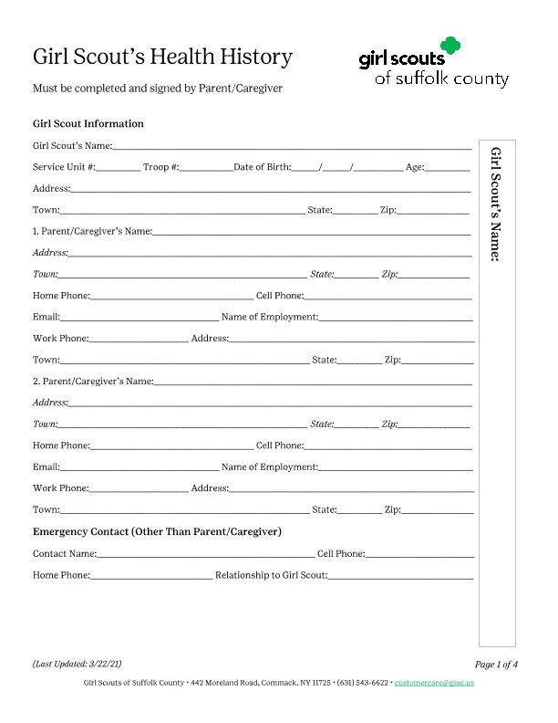 Forms & Documents | Girl Scouts of Suffolk County