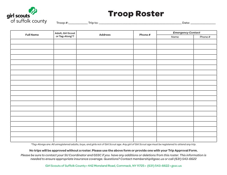 Forms & Documents | Girl Scouts of Suffolk County